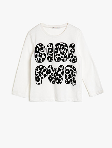 Koton Kız Çocuk Yazılı Baskılı T-Shirt