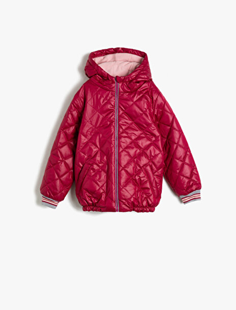 Koton Kız Çocuk Kapitone   İçi Polar Astarlı Fermuarlı Şişme Mont