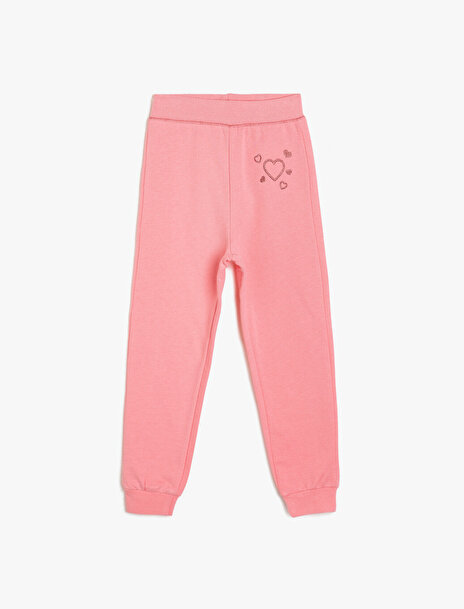 Koton Kız Çocuk Kalp Figürlü Eşofman Altı