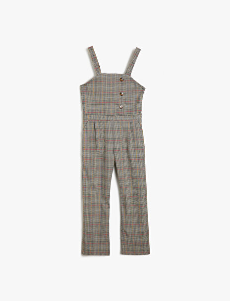 Koton Kız Çocuk Kareli Tulum