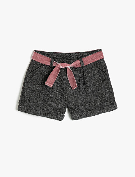 Koton Kız Çocuk Kemerli Cepli Şort