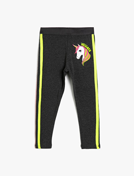 Koton Kız Çocuk Unicorn Baskılı Tayt