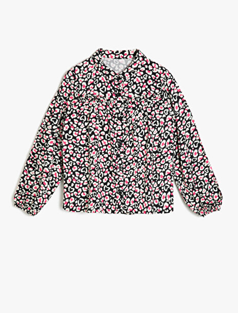 Koton Kız Çocuk Leopar Desenli Bluz
