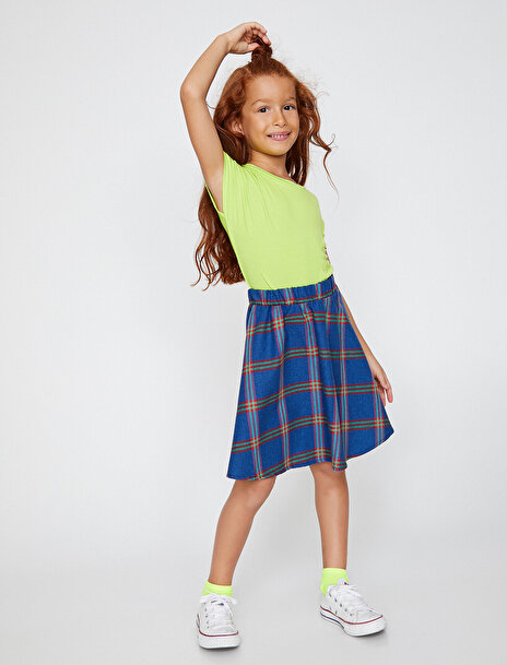 Koton Kız Çocuk Kareli Etek