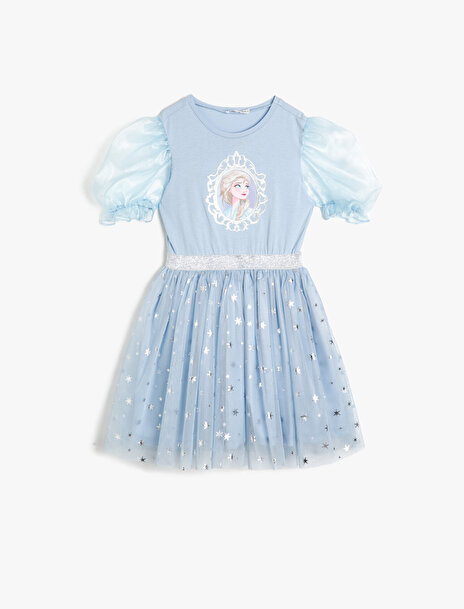 Koton Kız Çocuk Frozen Lisanslı Baskılı Tüllü Kabarık Organze Kollu Orta Boy Elbise Koton Kız Çocuk Frozen Lisanslı Baskılı Tüllü Kabarık Organze Kollu Orta Boy Elbise
