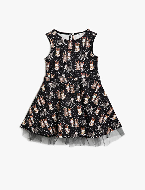 Koton Kız Çocuk Hayvan Baskılı Elbise