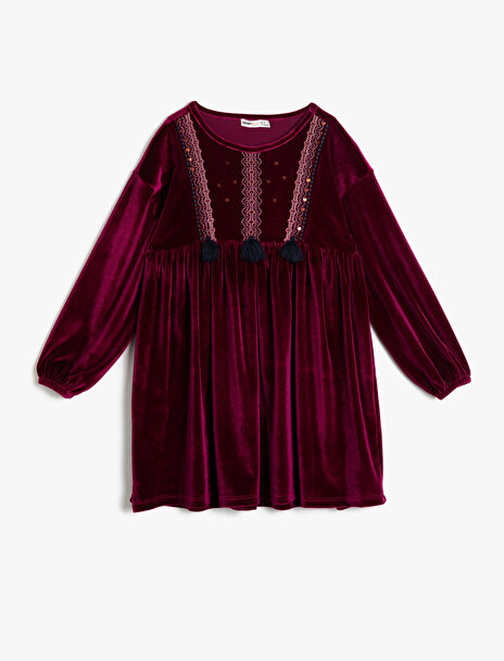 Koton Kız Çocuk İşlemeli Elbise