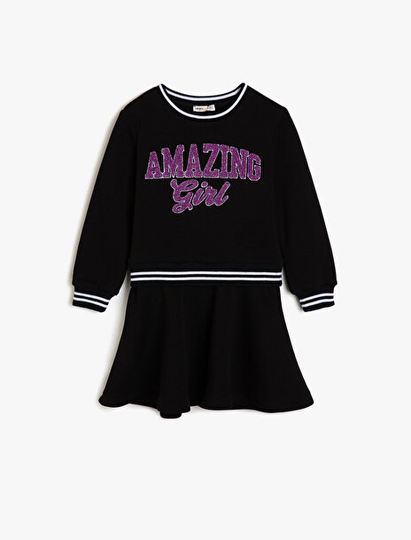 Koton Kız Çocuk İşlemeli Elbise