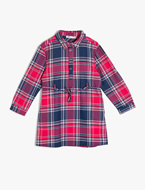 Koton Kız Çocuk Kareli Elbise