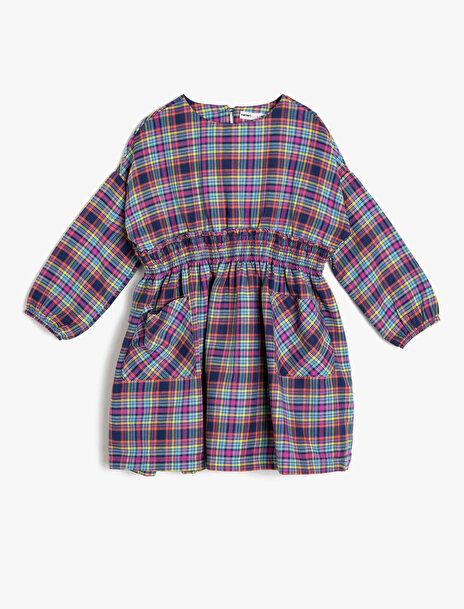 Koton Kız Çocuk Kareli Elbise