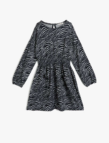 Koton Kız Çocuk Zebra Desenli Elbise