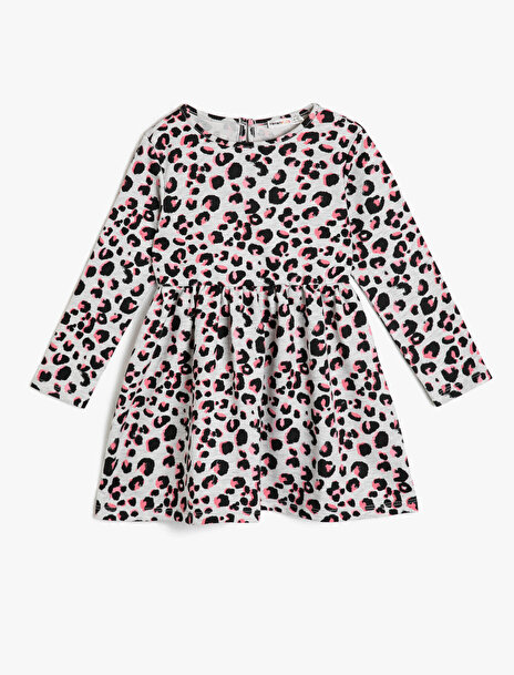 Koton Kız Çocuk Leopar Desenli Elbise