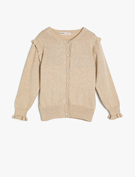 Koton Kız Çocuk Fırfır Detaylı Triko Hırka