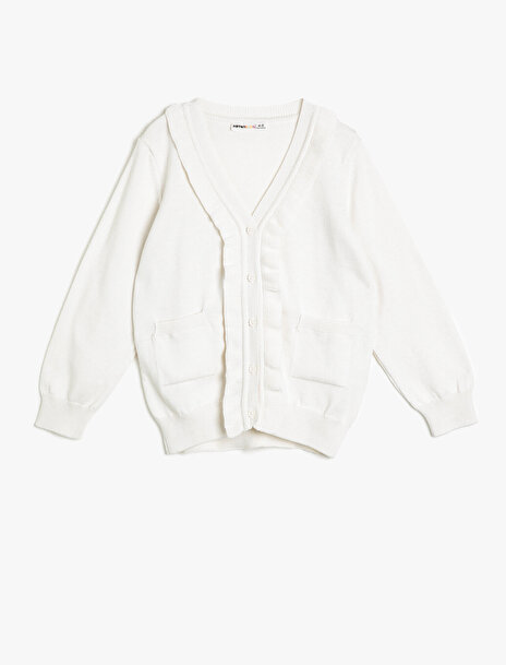 Koton Kız Çocuk Cep Detaylı Triko Hırka