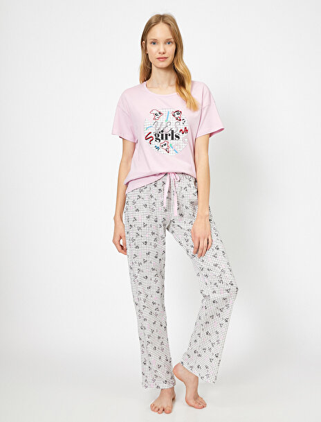 Koton Kadın Powerpuff Girls Lisanslı Baskılı Pijama Takımı Koton Kadın Powerpuff Girls Lisanslı Baskılı Pijama Takımı