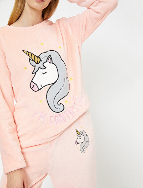 Koton Kadın İşlemeli Pijama Seti