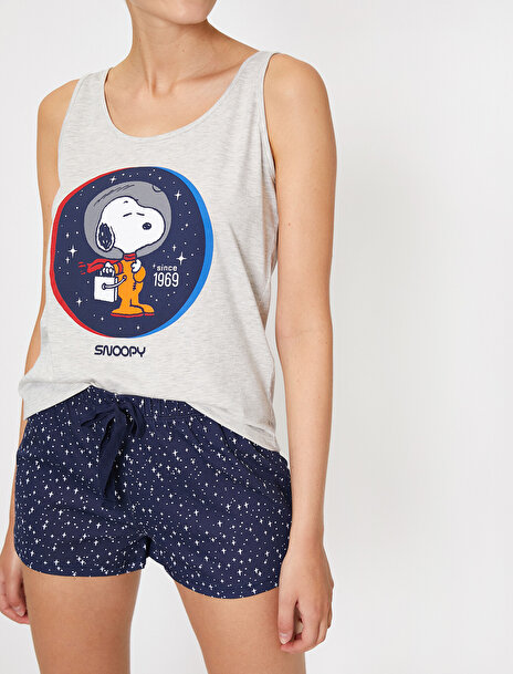 Koton Kadın Snoopy Lisanslı Baskılı Pijama Takımı Koton Kadın Snoopy Lisanslı Baskılı Pijama Takımı