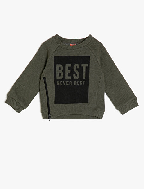 Koton Erkek Çocuk Fermuar Detaylı Swetshirt