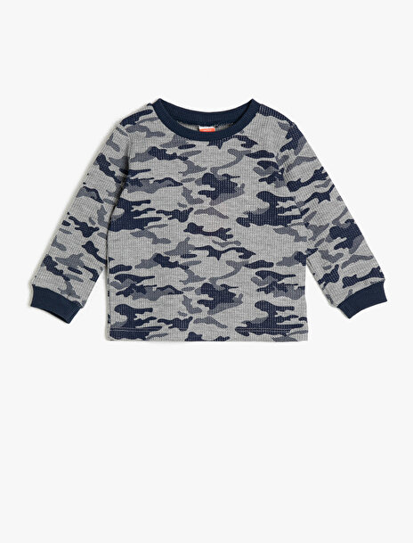 Koton Erkek Çocuk Kamuflaj Desenli T-Shirt