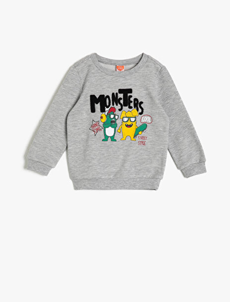 Koton Erkek Çocuk Yazılı Baskılı Sweatshirt