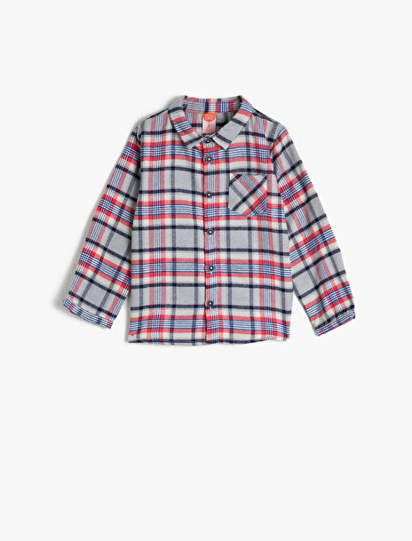 Koton Erkek Çocuk Klasik Yaka Cepli Ekoseli Gömlek Koton Erkek Çocuk Klasik Yaka Cepli Ekoseli Gömlek