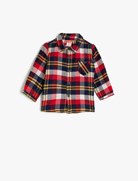 Koton Erkek Çocuk Klasik Yaka Cepli Uzun Kollu Oduncu Gömlek Koton Erkek Çocuk Klasik Yaka Cepli Uzun Kollu Oduncu Gömlek