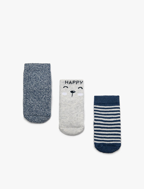 Koton Erkek Çocuk Erkek Bebek 3'lü Çorap Koton Erkek Çocuk Erkek Bebek 3'lü Çorap