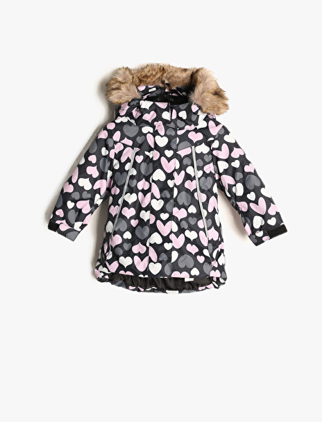 Koton Kız Çocuk Suni Kürk Detaylı Şişme Kaban