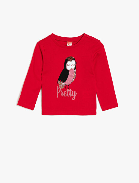 Koton Kız Çocuk Pul Detaylı T-Shirt