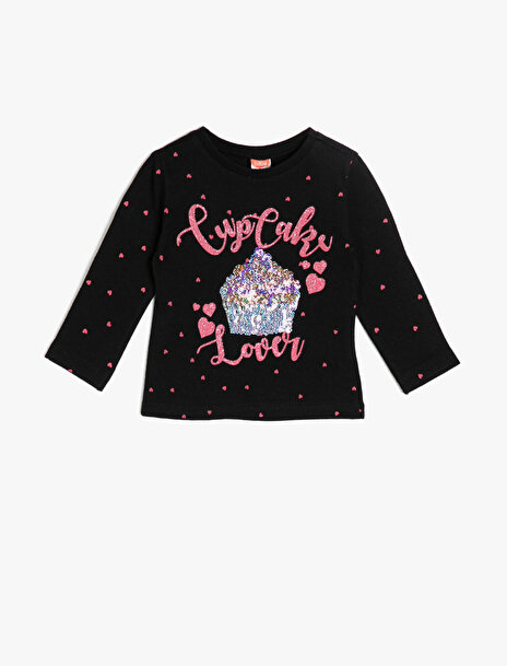 Koton Kız Çocuk Pul Detaylı T-Shirt