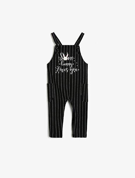 Koton Kız Çocuk Çizgili Cepli Tulum