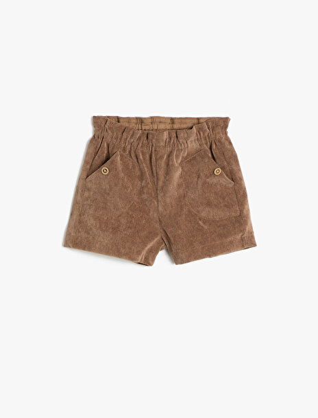 Koton Kız Çocuk Kadife Şort