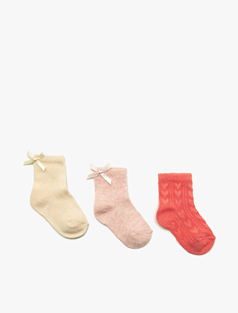 Koton Kız Çocuk Kız Bebek 3'lü Çorap Koton Kız Çocuk Kız Bebek 3'lü Çorap