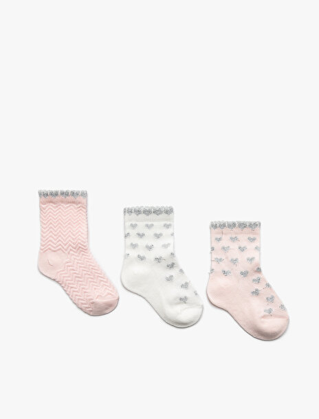 Koton Kız Çocuk Kız Bebek 3'lü Çorap Koton Kız Çocuk Kız Bebek 3'lü Çorap
