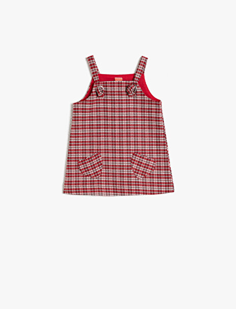 Koton Kız Çocuk Kareli Elbise