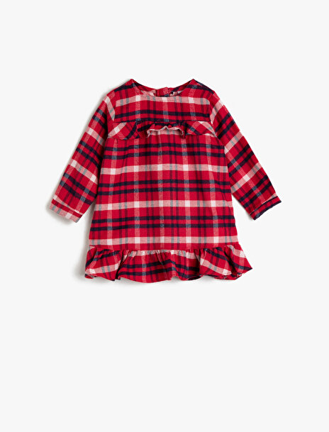 Koton Kız Çocuk Kareli Elbise