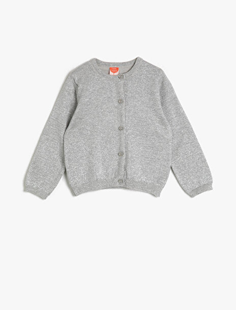 Koton Kız Çocuk Düğme Detaylı Triko Hırka