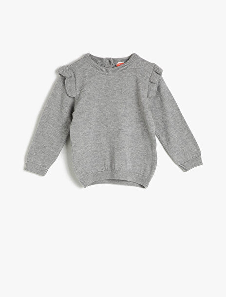 Koton Kız Çocuk Bisiklet Yaka Triko Kazak