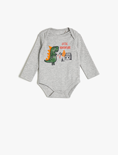 Koton Erkek Çocuk Yazılı Baskılı Çıtçıtlı Zıbın