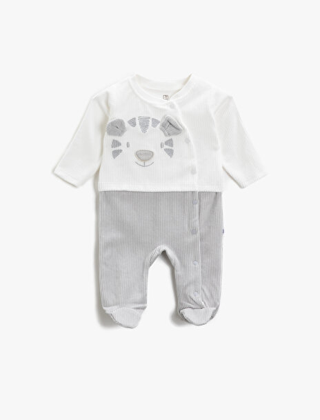 Koton Erkek Çocuk Fitilli Tulum Uzun Kollu Pamuklu Bibaby Koton Erkek Çocuk Fitilli Tulum Uzun Kollu Pamuklu Bibaby