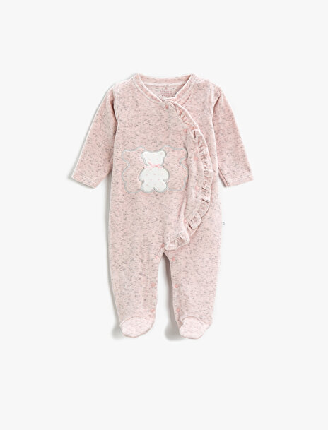 Koton Erkek Çocuk Peluş Tulum Uzun Kollu Desenli Fırfırlı