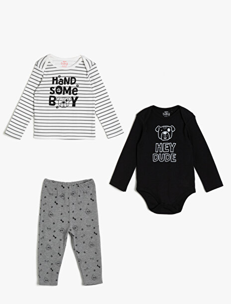 Koton Erkek Çocuk Yazılı Baskılı Takım