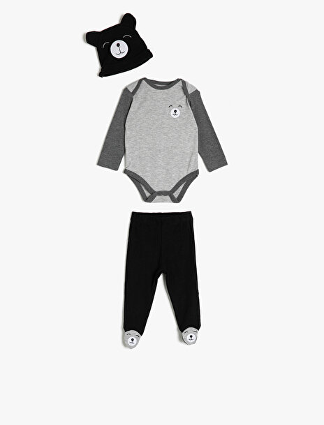 Koton Erkek Çocuk Baskılı Set Zıbın