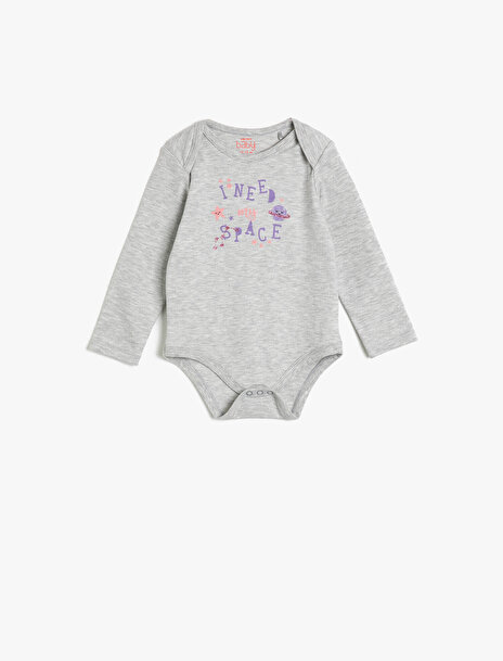 Koton Kız Çocuk Yazılı Baskılı Çıtçıtlı Zıbın