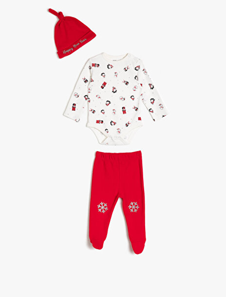 Koton Kız Çocuk Yılbaşı Temalı Zıbın Takımı