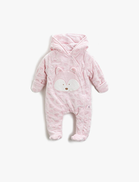 Koton Kız Çocuk Bibaby Astronot Tulum Kapüşonlu Pamuklu Peluş İşlemeli Koton Kız Çocuk Bibaby Astronot Tulum Kapüşonlu Pamuklu Peluş İşlemeli