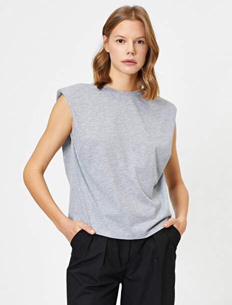 Koton Kadın Bisiklet Yaka Vatkalı Tişört