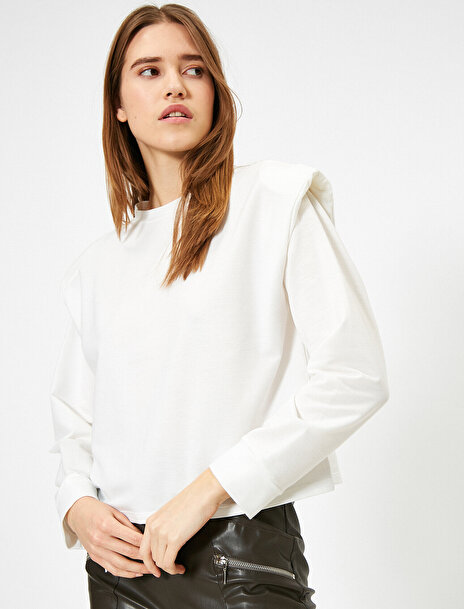 Koton Kadın Vatkalı Bisiklet Yaka Sweatshirt