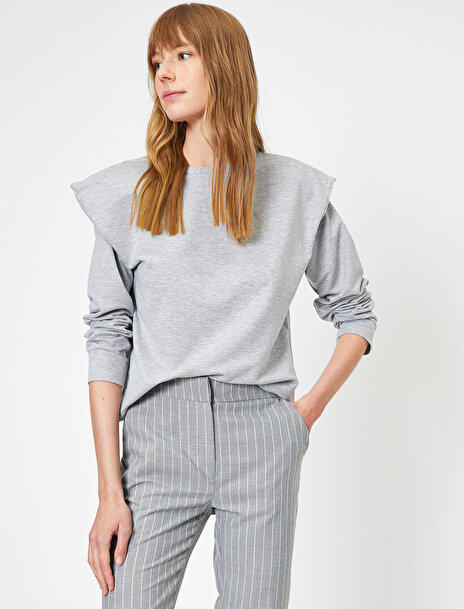 Koton Kadın Vatkalı Bisiklet Yaka Sweatshirt