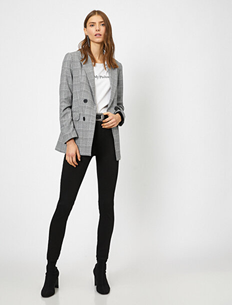 Koton Kadın Yüksel Bel Dar Paça Jean Pantolon